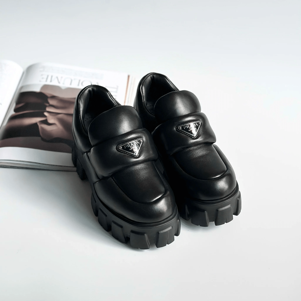 Giày Prada Brushed Leather Monolith Loafers 'Black' 1D649M-B4L-F0002 ...