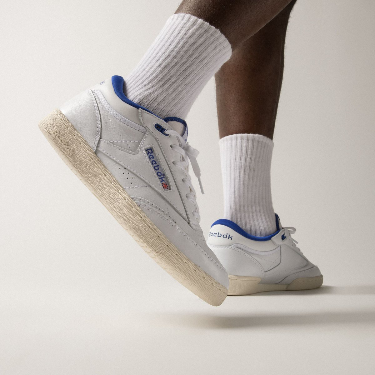 Giày Reebok Club C Mid II Vintage 'White Bright Cobalt' H69121 - Jordan 1