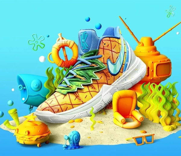 Giày Nike SpongeBob SquarePants x Kyrie 5 EP 'Pineapple House' CJ6950 ...