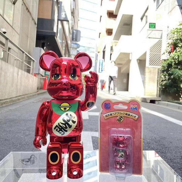 Mô Hình Bearbrick Neko Red Chrome 400% - Jordan 1