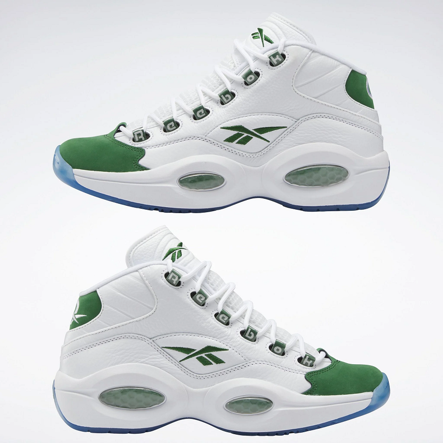 Giày Reebok Question Mid Michigan State ‘Cloud White’ ID6690 - Jordan 1