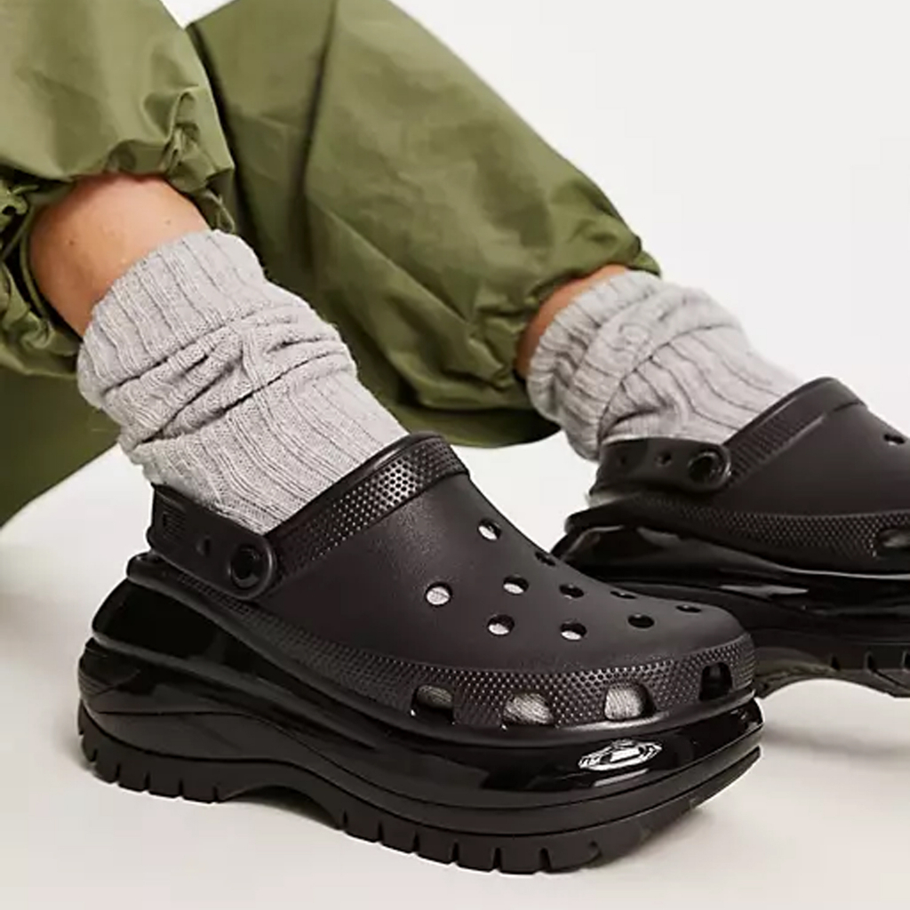 Dép Crocs Classic Mega Crush Clog 'Black' 207988-001 - Jordan 1