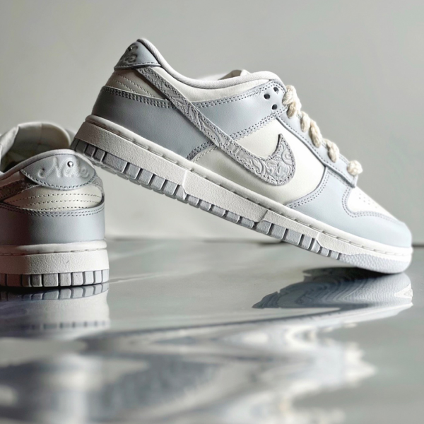 Giày Nike Dunk Low Needlework Sail Aura 'Grey' FJ4553-133 - Jordan 1