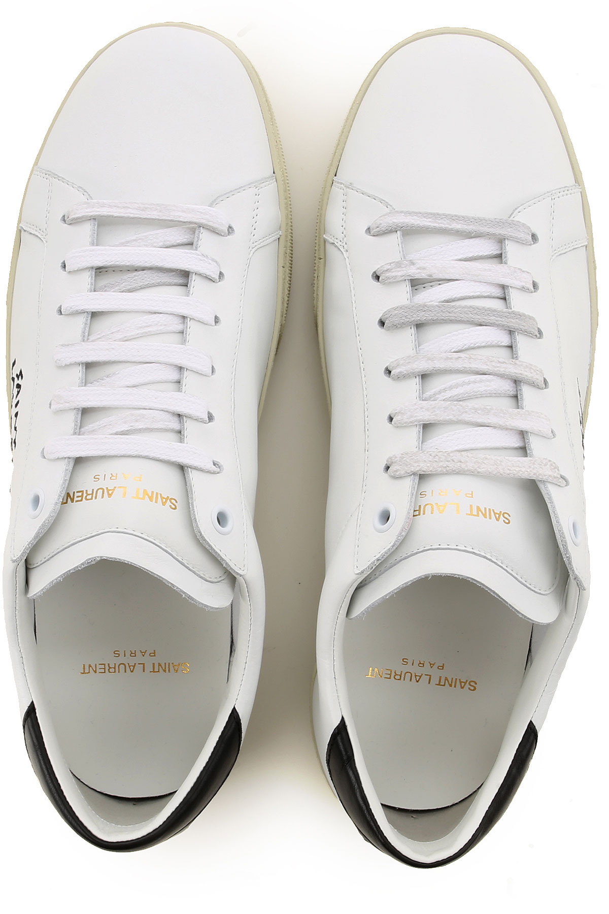 Giày Saint Laurent SL06 Court Leather 'White Black' 610685-08G10-9061 ...