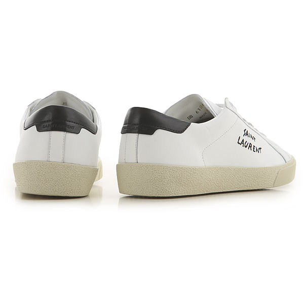 Giày Saint Laurent SL06 Court Leather 'White Black' 610685-08G10-9061 ...