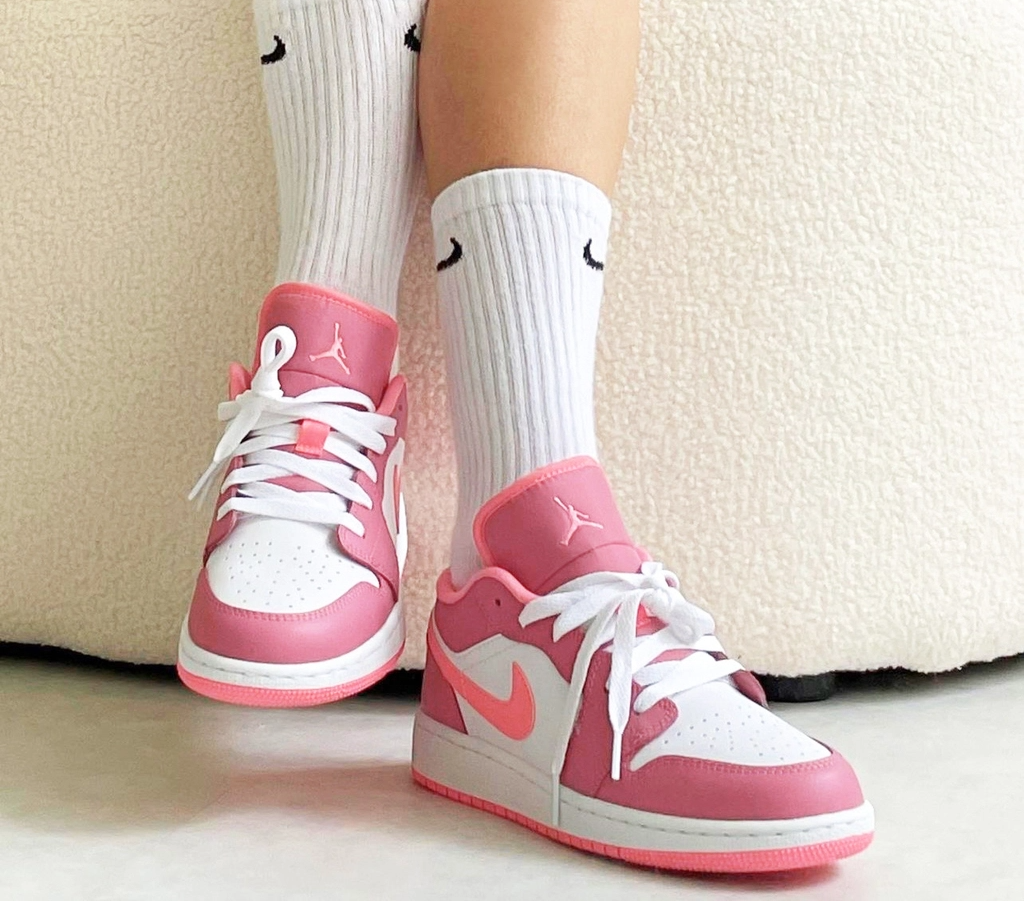 Giày Nike Air Jordan 1 Low (GS) 'Pale Raspberry' 553560-616 - Jordan 1