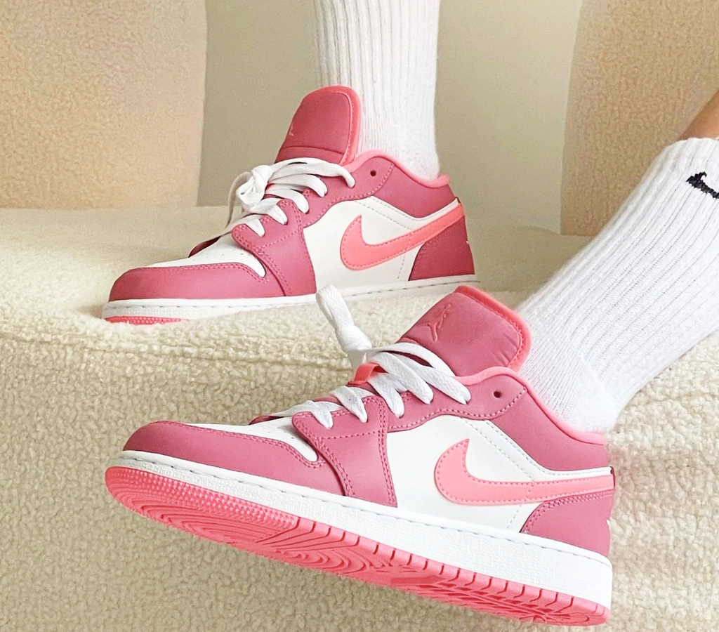Giày Nike Air Jordan 1 Low (GS) 'Pale Raspberry' 553560-616 - Jordan 1