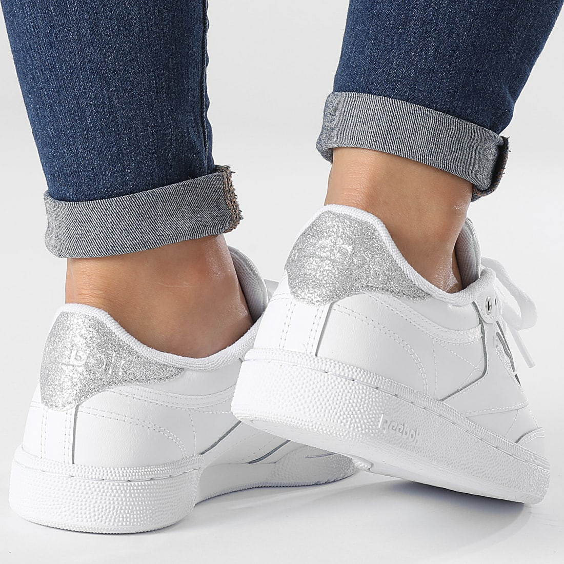 Giày Reebok Club C 85 Cloud White / Silver Metallic GY9728 - Jordan 1