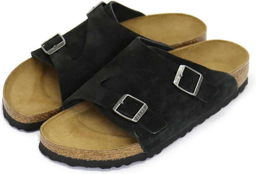 Dép Birkenstock Zurich Suede Leather Sandals Black 1025060 - Jordan 1