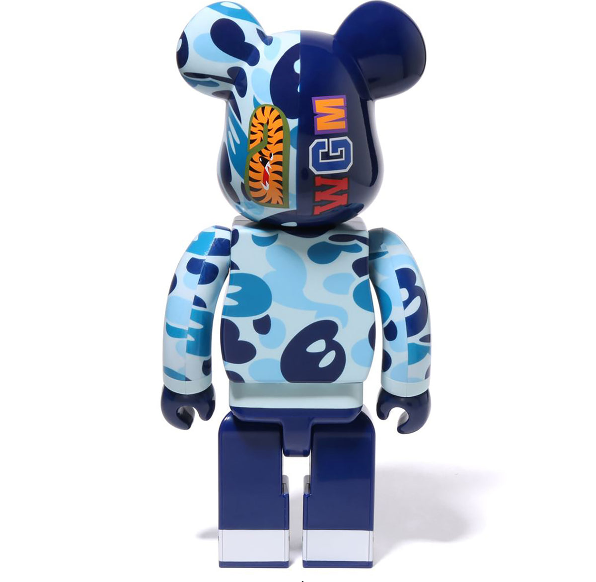 Bearbrick x BAPE Baby Milo(R) Camo Shark 'Blue' - Jordan 1