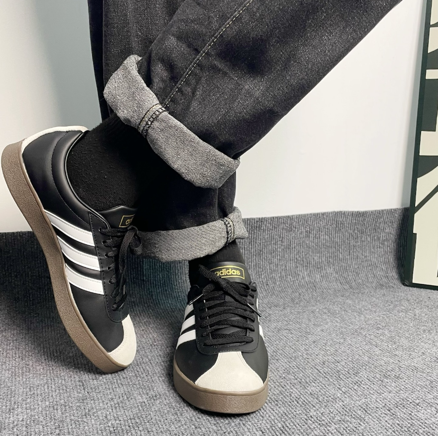Giày Adidas VL Court 2.0 ‘Black White Gum’ ID6017 - Jordan 1