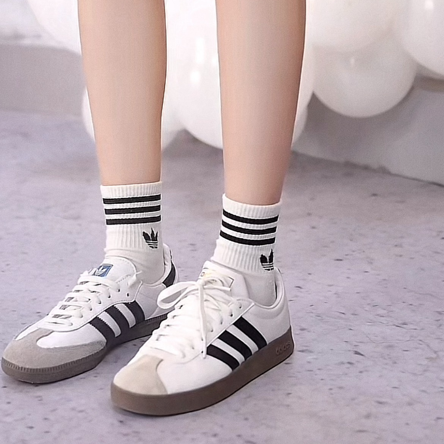 Giày Adidas VL Court 2.0 ‘White Black Gum’ ID6015 - Jordan 1