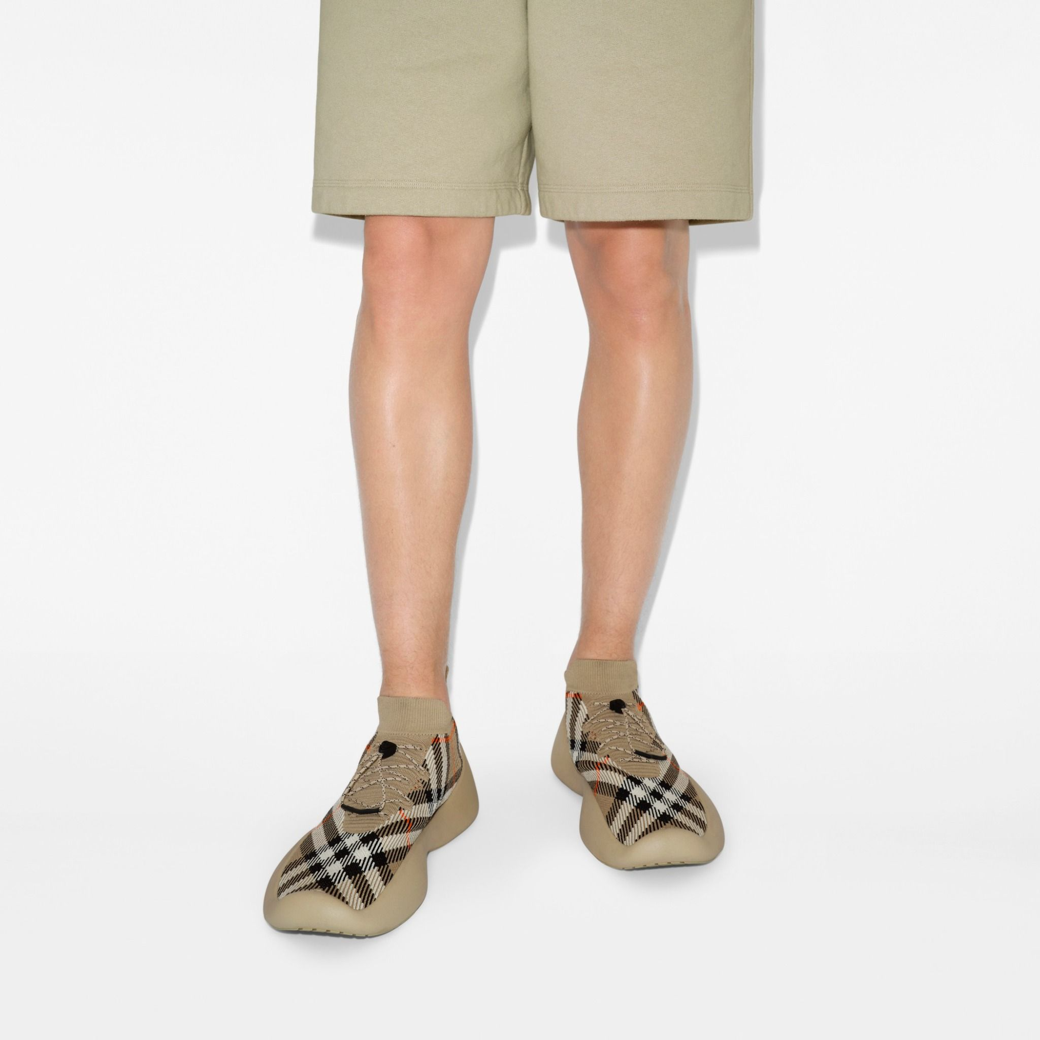 Giày Burberry Check Knit Neptune Sneaker ‘Sand’ 80993201 - Jordan 1