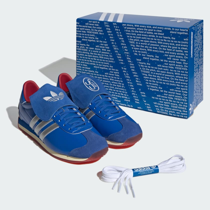 Giày Adidas Country OG x YESEYESEE ‘Blue Matte Silver’ JR2601 - Jordan 1