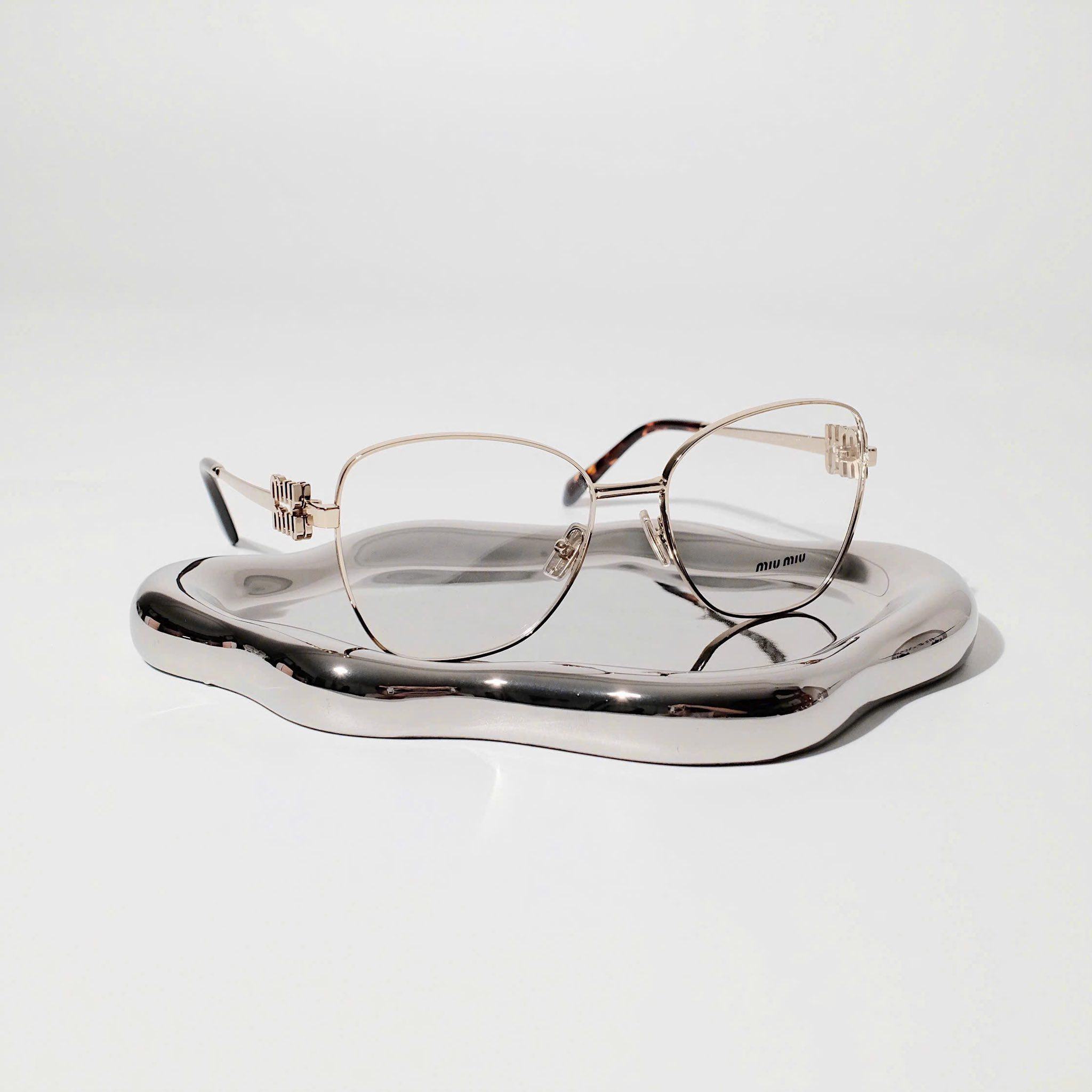 Kính Miu Miu Butterfly Gold Geometric Eyeglasses ‘Gold’ VMU-50XV-0579 ...